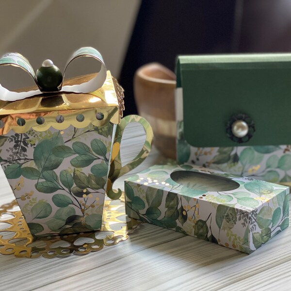 Tea Cup Favor Box SVG, Studio, PDF, PNG. Everything is Included. - Etsy