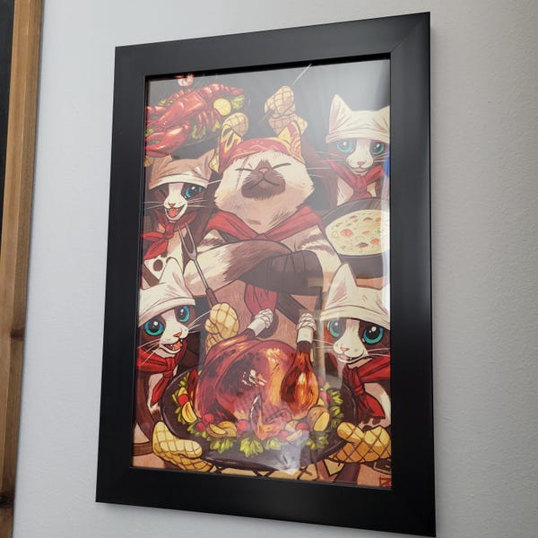 Meowscular Chef- 11"x17" Print - Monster Hunter World Palico Fan Art - Etsy