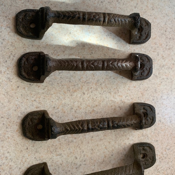 Cast Iron Barn Door Rustic Handles Farmhouse Decor Rustic Home Decor ...