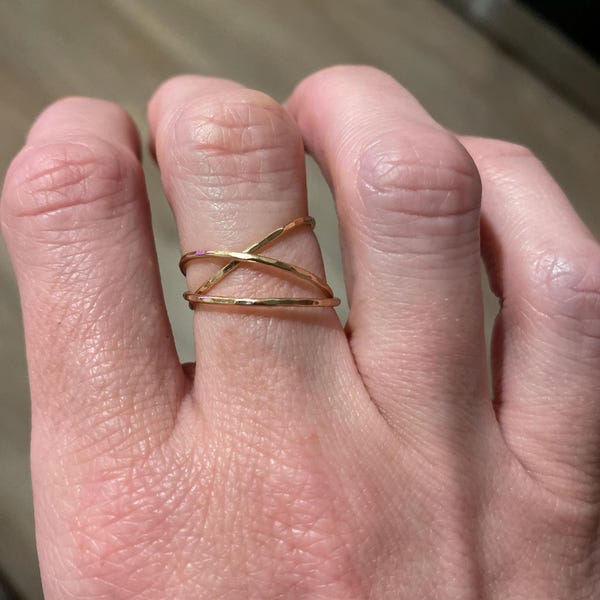 Interlocking Ring Spinner Ring - Meditation Ring for Women -fidget Ring ...