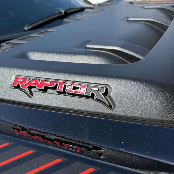 2017-2020 Ford Raptor F-150 Rear Emblem Overlay Decal - Colored Chrome ...
