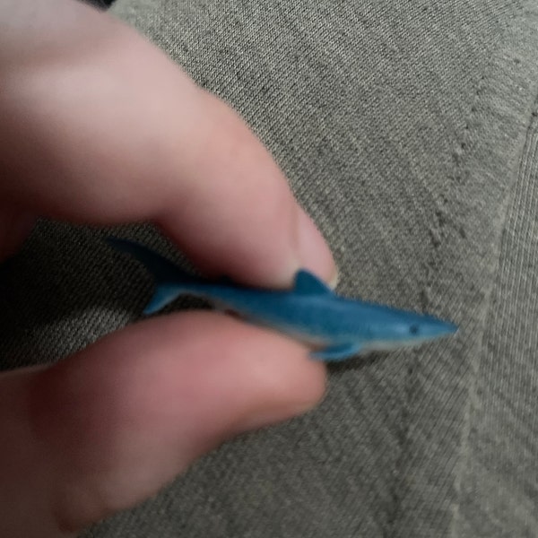 Tiny Blue Shark Figurine - Soft Plastic Animal for Diorama or Aquarium ...