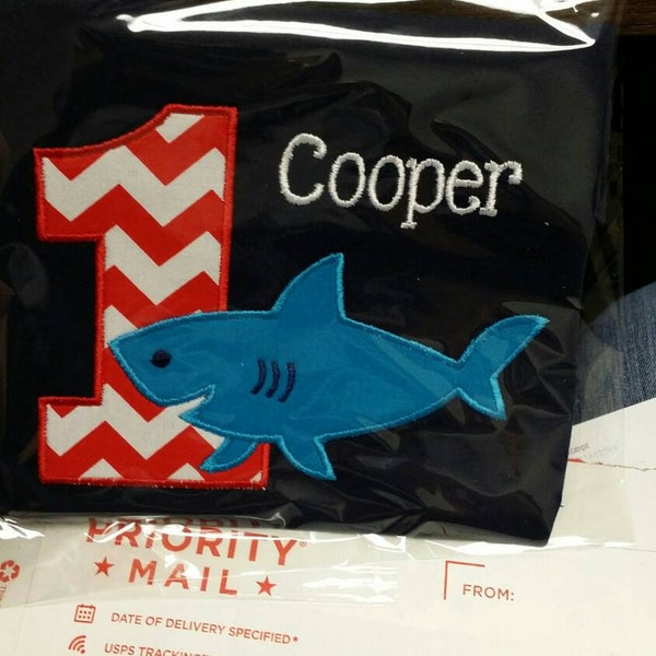 Custom Shark Birthday Shirt. Personalized. Sizes 12m to Youth Large. - Etsy