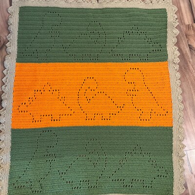 Angel Blanket Filet Crochet Blanket Pattern Baby Blanket Crochet ...