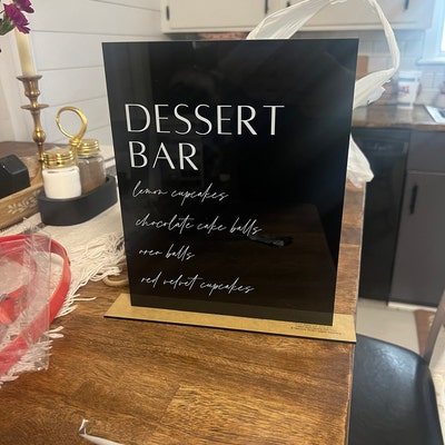 Dessert Table Sign Sweetswedding Sign Modern Script Acrylic Wedding ...