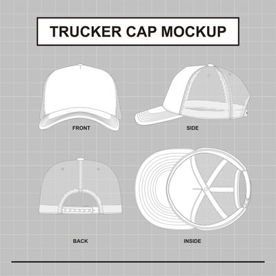 Five Panel Cap Vector Mockup Illustration - Etsy