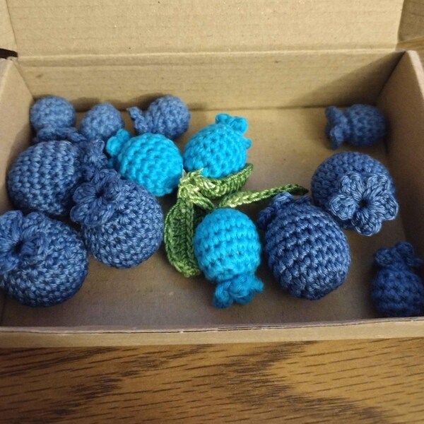 1-20pcs Blueberry Crochet - Stuffed Berries - Blueberries - Play ...