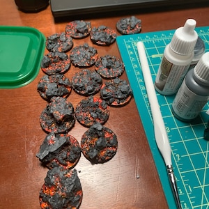 LAVA FLOW Custom Miniature Bases | Etsy