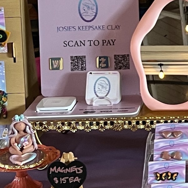 Custom Logo Social Media & Square Reader Holder Booth Display Market ...