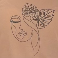 One Line Floral Face SVG/ Flower Face SVG/ Woman Face Flowers One Line ...