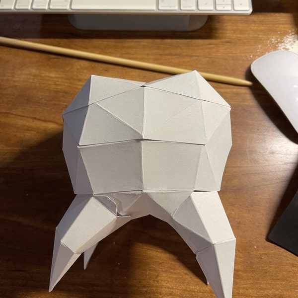 Papercraft 3D TOOTH MOLAR Dental Veneers Low Poly Paper Sculpture Diy ...