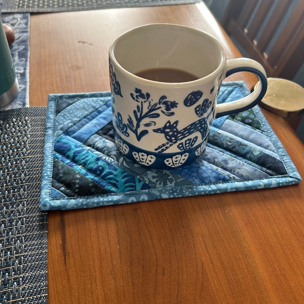 Batik Mug Rug Snack Mat - Etsy