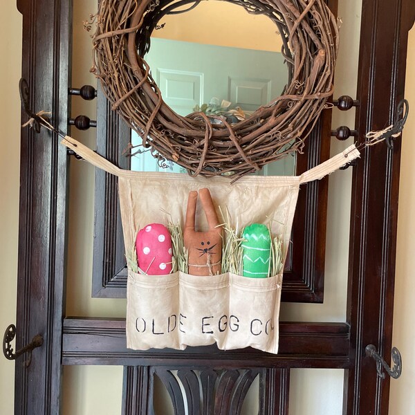 Primitive Farmhouse 1776 Hanging Bag, Patriotic Primitive, Early ...