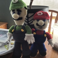 PDF CROCHET PATTERN Mario and Luigi Fan Art Dolls // Gamer Crochet ...
