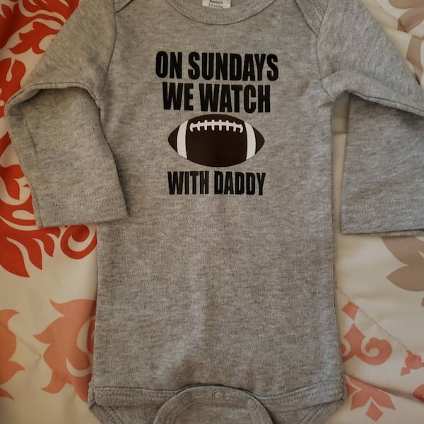 Football With Daddy Bodysuit, Sunday Football, Football Onesie®, Sports ...