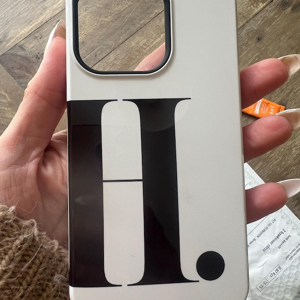 Personalised Large Initial Phone Case for iPhone 17 16 15 14 13 12 11 ...