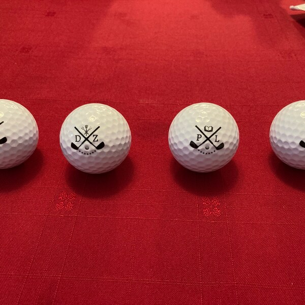 3 Custom Design Golf Balls With Double Print, Pack of 3 Personalized ...