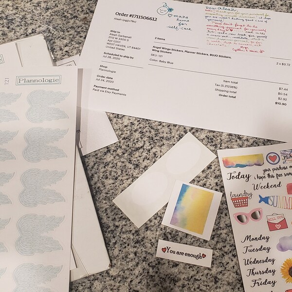 Angel Wings Stickers, Planner Stickers, BUJO Stickers, Wing Stickers - Etsy