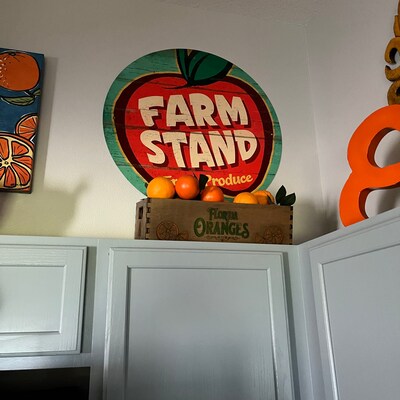 Farm Stand Fresh Produce Metal Sign 28 X 28 Inches Retro - Etsy