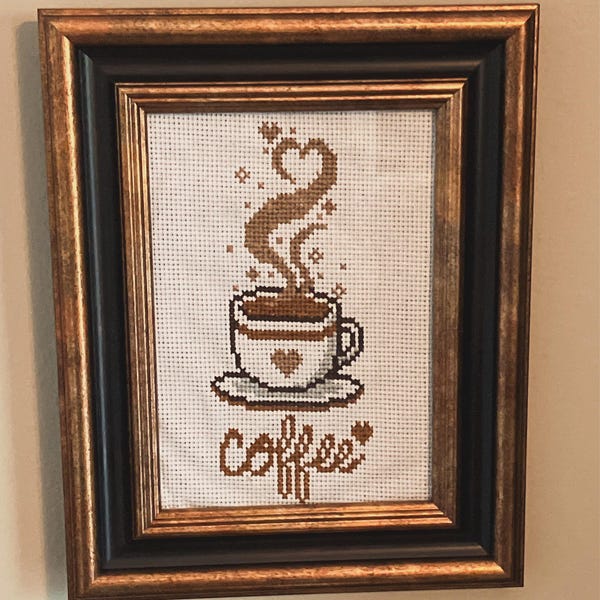 Coffee Cross Stitch Pattern - Caffeine Cross Stitch Pattern - Coffee ...