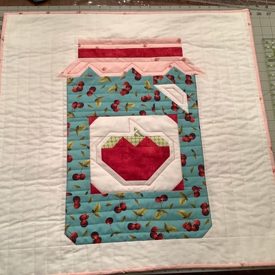 Strawberry Jam Farm Canning Jar Quilt Block PDF Pattern Includes ...