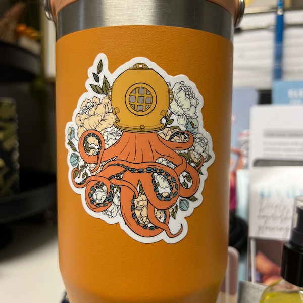 Diver Octopus Anchor Mug | Diver Helmet Coffee Mug | Antique Anchor ...