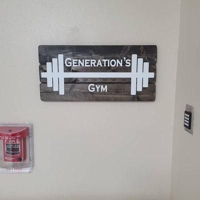 Personalized Home Gym Sign, Workout Room Sign, Fitness Decor, Gym Wall ...