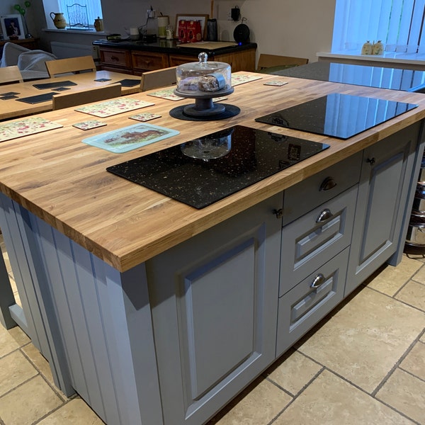 Large Bespoke Kitchen Island (the Bicester) - Etsy UK