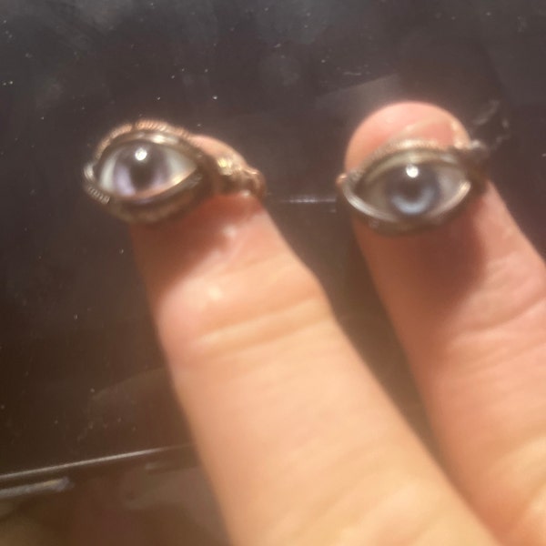 AWAKENING EYE RING// Glass Eye Ring// Eye Jewelry// Evil Eye Ring ...