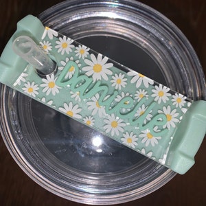 Checkered Monogram Stanley Topper Stanley Name Plate - Etsy