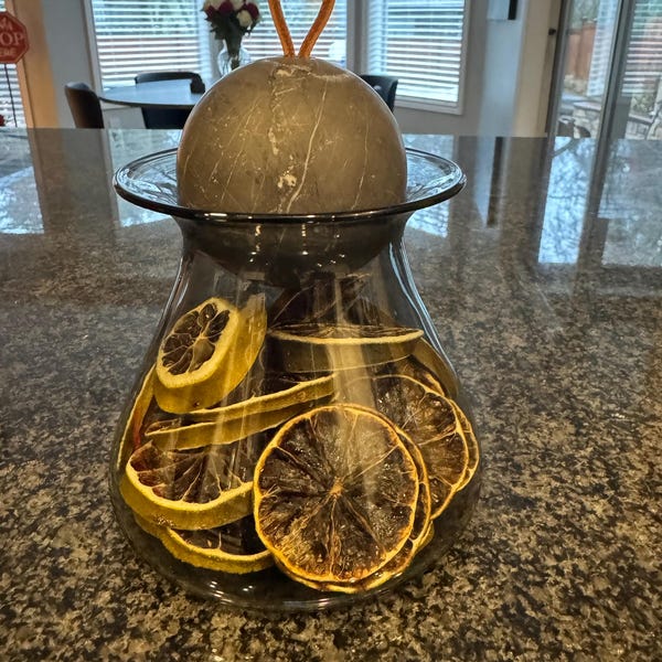 Decorative Spherical Glass Container/jar With White Marble, Red Marble ...