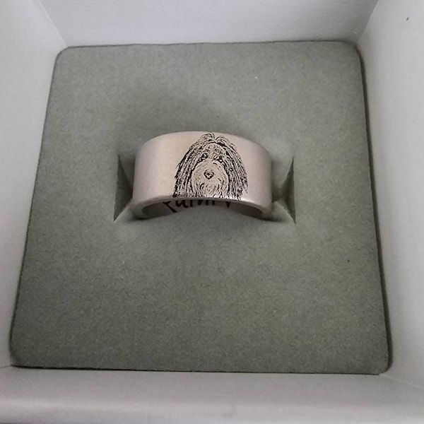 Custom Name Ring/custom Fingerprint Ring/mini Ring/thumbprint Ring ...