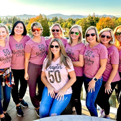 50th Birthday Shirt, 50th Birthday Crew Shirt for Woman, Leopard Print ...