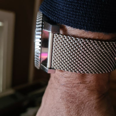 Nylon Sports Watch Strap / Matte Black / Hook Loop Fastener / PVD Steel ...