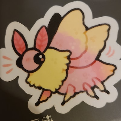 Pink Lemonade Moth Sticker / Rosy Maple Moth Sticker / Cute Moth ...