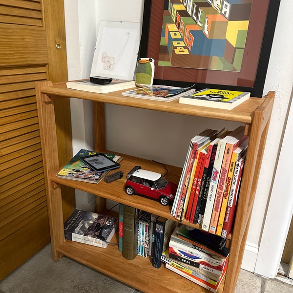 Cherry 3 or 4 Shelf Open Shelving - Select 28 Inch or 36 Inch Lengths ...