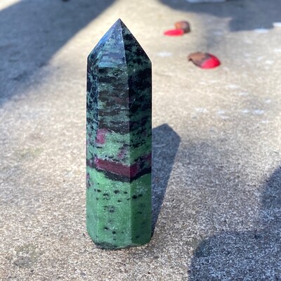 Ruby Zoisite Tower Polished Ruby Zoisite Point Anyolite - Etsy