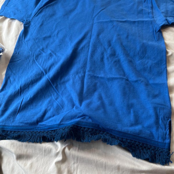 Israelite Men’s T-shirts With WHITE Fringes, Fringed T-shirt, Hebrew ...