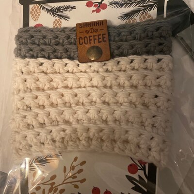 Crocheted Coffee Sleeve Pattern // Reusable Coffee Sleeve Pattern - Etsy