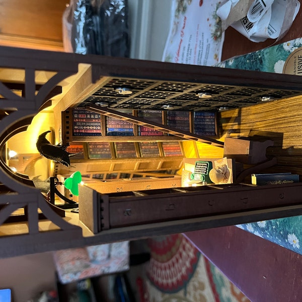 Haunted House Book Nook Shelf Insert Diorama Stretching Room With ...