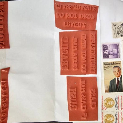 5 Military WWII Army Postal Cancellations Rubber Stamps Un-mounted ...