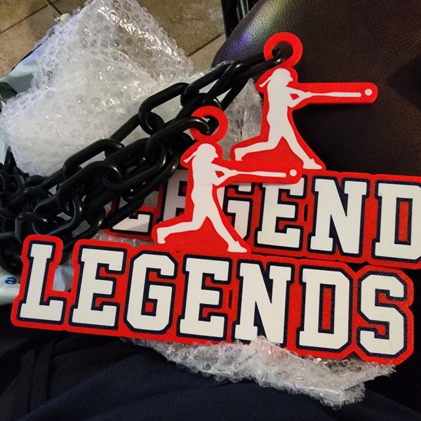 Custom Fan Chain Giant Logo Necklace Sports Homerun Turnover Jumbo ...