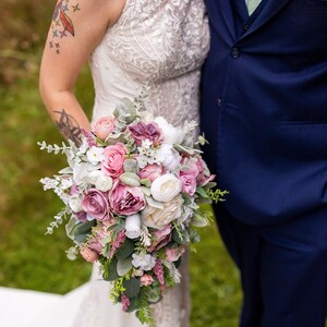 Dusty Rose Bouquet Boho Bouquet Mauve Bouquet Dusty Rose - Etsy