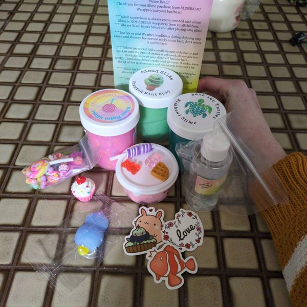 Mystery Slime Box/package FREE Extras Birthday Gift/toys for Kids ...