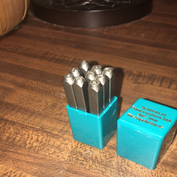 Punctuation Metal Stamp Set- 9 Piece- DIY Jewelry Making Metal Design ...