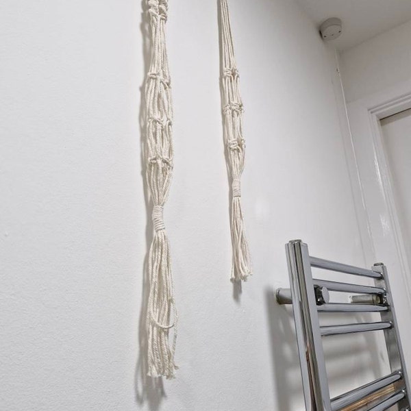 Macrame Ceiling Plant Hanger Indoor, Hanging Wall Planter, Macrame Wall ...