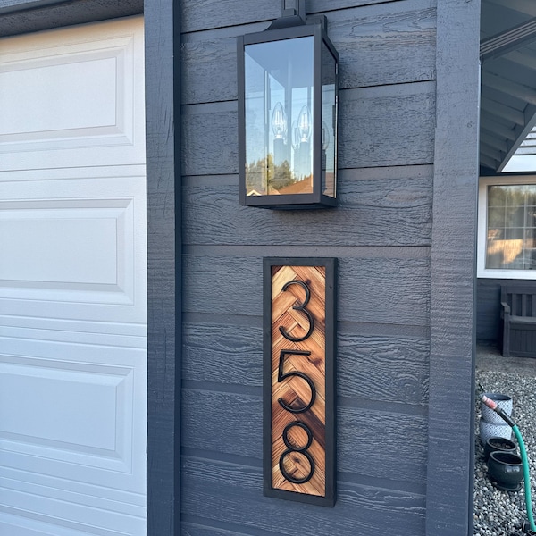 Modern Floating Number Address Sign/ Modern Flat Number Address Sign ...