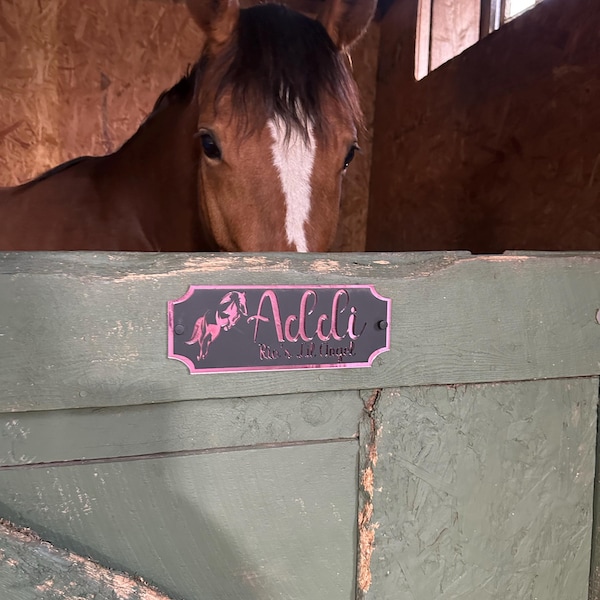 Stable Name Plate / Plaque Cut Out Traditional W/modern Twist Design ...