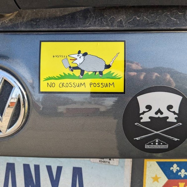 No Crossum Possum Sticker - Etsy