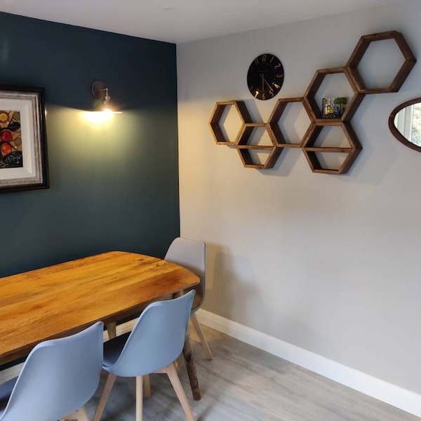 Set of 6 Hexagon Shelves Hexagon Shelf Geometric Shelf Plant Shelf ...